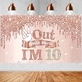 Amazon.com : Large 10 Years Old Birthday Banner Decorations for Girls ...