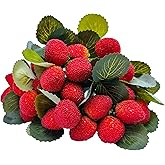 Amazon.com: M2cbridge 4PCS Artificial Raspberry Red Berry Strawberry ...