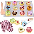 Amazon.com: Slice and Bake Wooden Cookie Play Food Set for Kids Kitchen ...