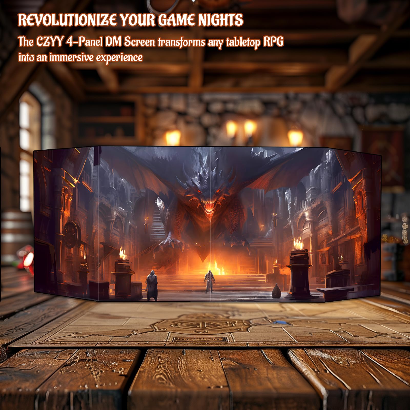 Mua CZYY DM Screen 4-Panel Cardboard Game Master Screen with Erasable ...