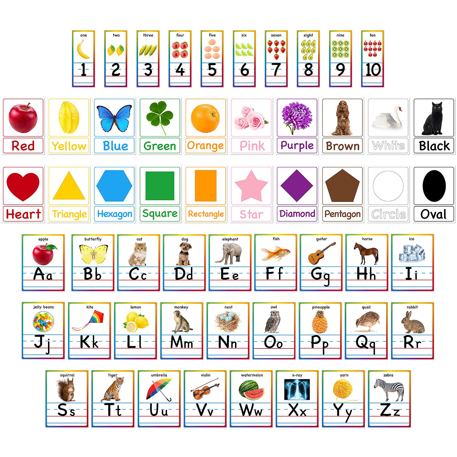 Mua Yisong 56 Pieces Alphabet and Number Bulletin Board Set Educational ...