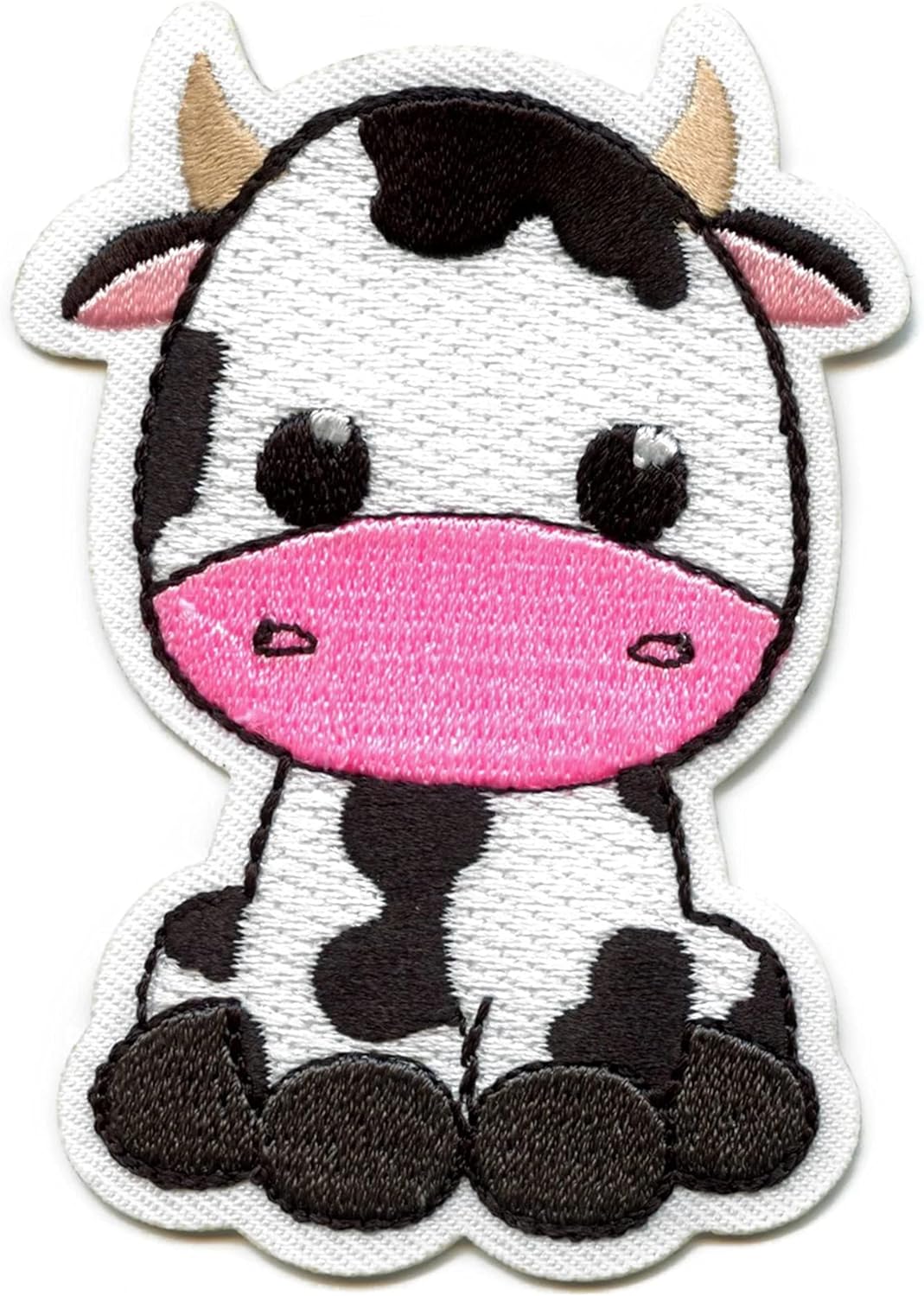 Amazon.com: Cute Cow Patch Embroidered Iron On: Clothing