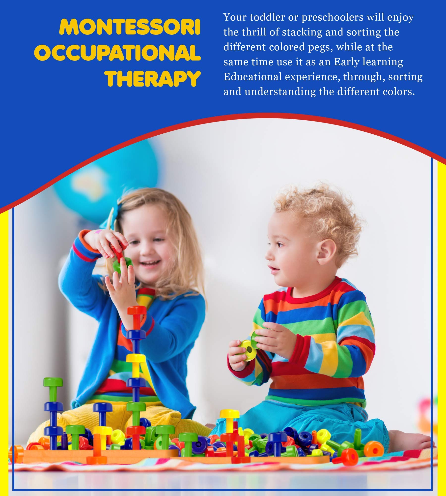 Mua Gleeporte Stacking Peg Board Set Toy (Peg Stacking Set, Basic Pack ...