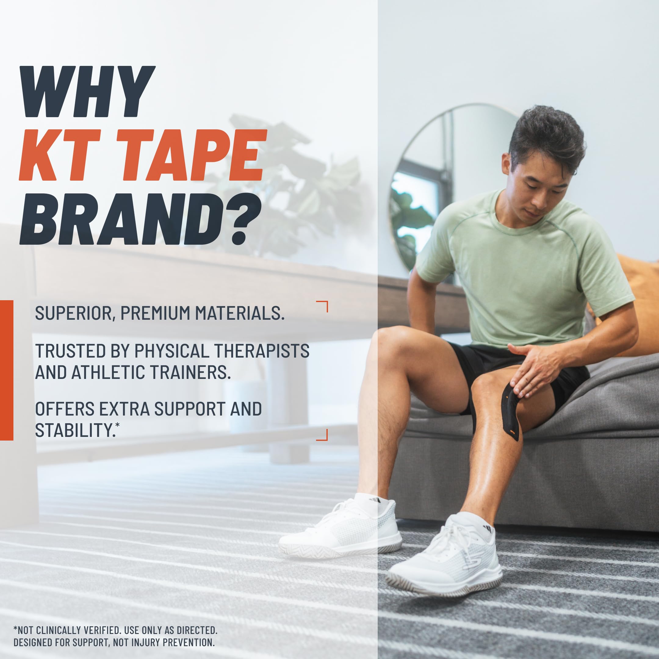 Mua KT Tape, KT Flex Reinforced Adhesive Strips for Knees – 8 Pack, 10 ...