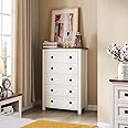 Amazon.com: T4TREAM Farmhouse 5 Drawers Dresser Chests for Bedroom ...