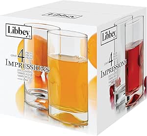 Amazon Libbey 4 Piece Impressions Juice Set Clear Mixed