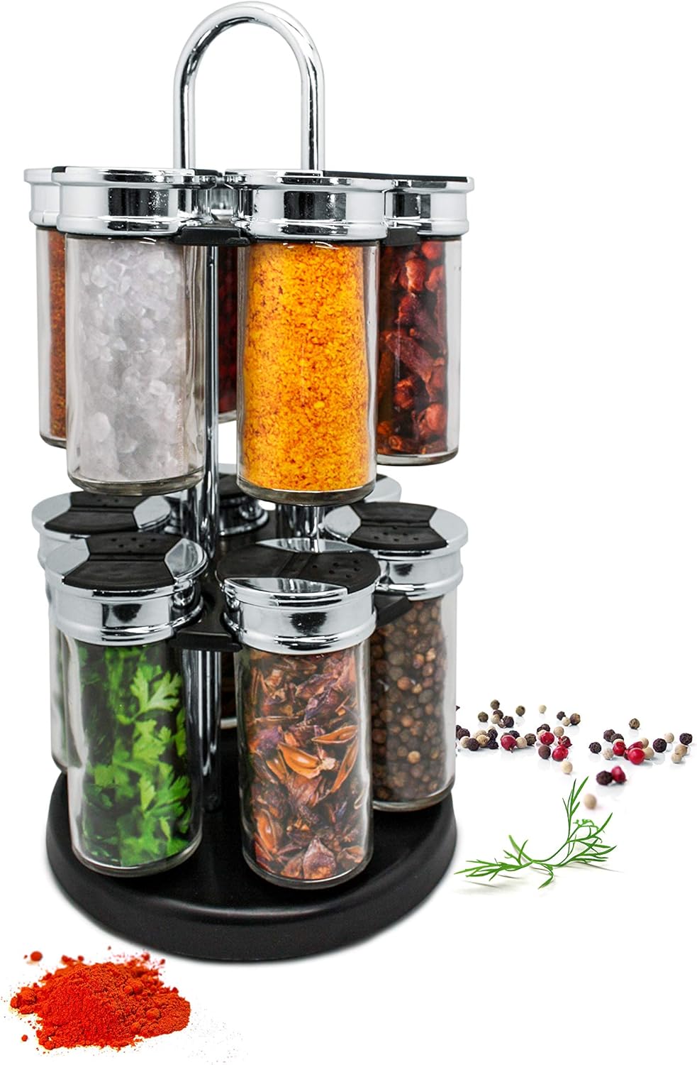 Nerthus FIH 382 12 jars spice carousel. Rotary spice carousel with 12 ...