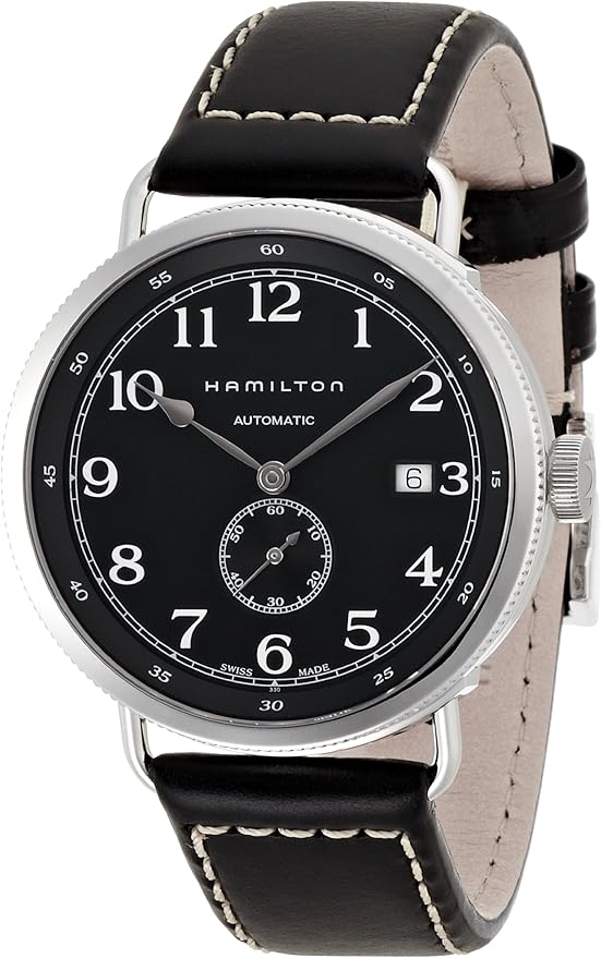 Amazon.com: Hamilton Khaki Navy Pioneer Small Second Men's Automatic ...