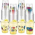 Amazon.com: FoldTier 50 Pcs 80s Cups 12 oz Plastic Clear Birthday ...