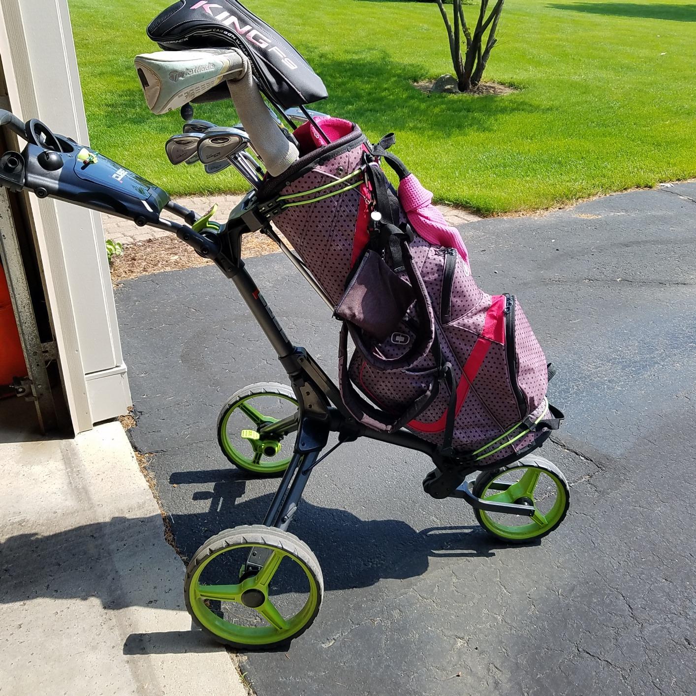 $23/mo - Finance CUBE CART 3-Wheel Golf Push Cart – Ultra-Compact Two ...