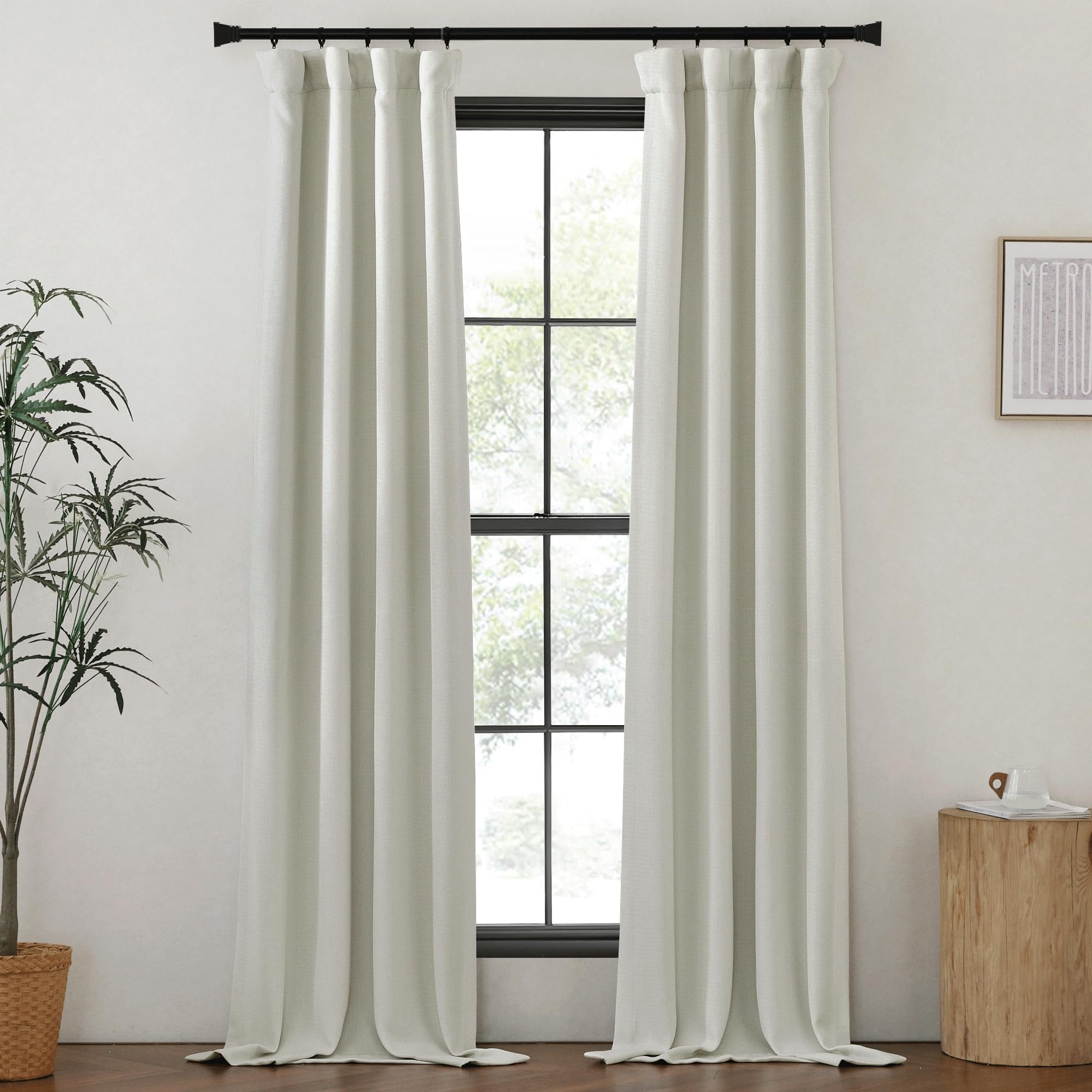 NICETOWN Extra Wide Sliding Door Curtains 84 inches Long 2 Panels Set ...