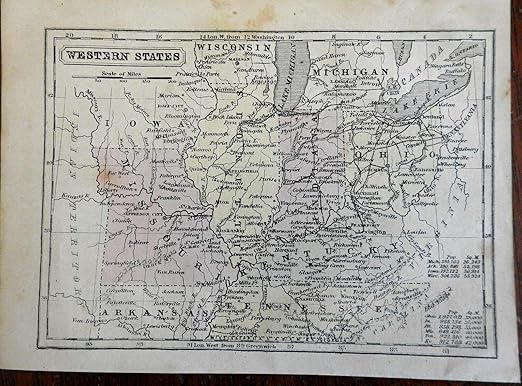 Amazon.com: Midwestern United States Ohio Indiana Illinois 1830's small ...