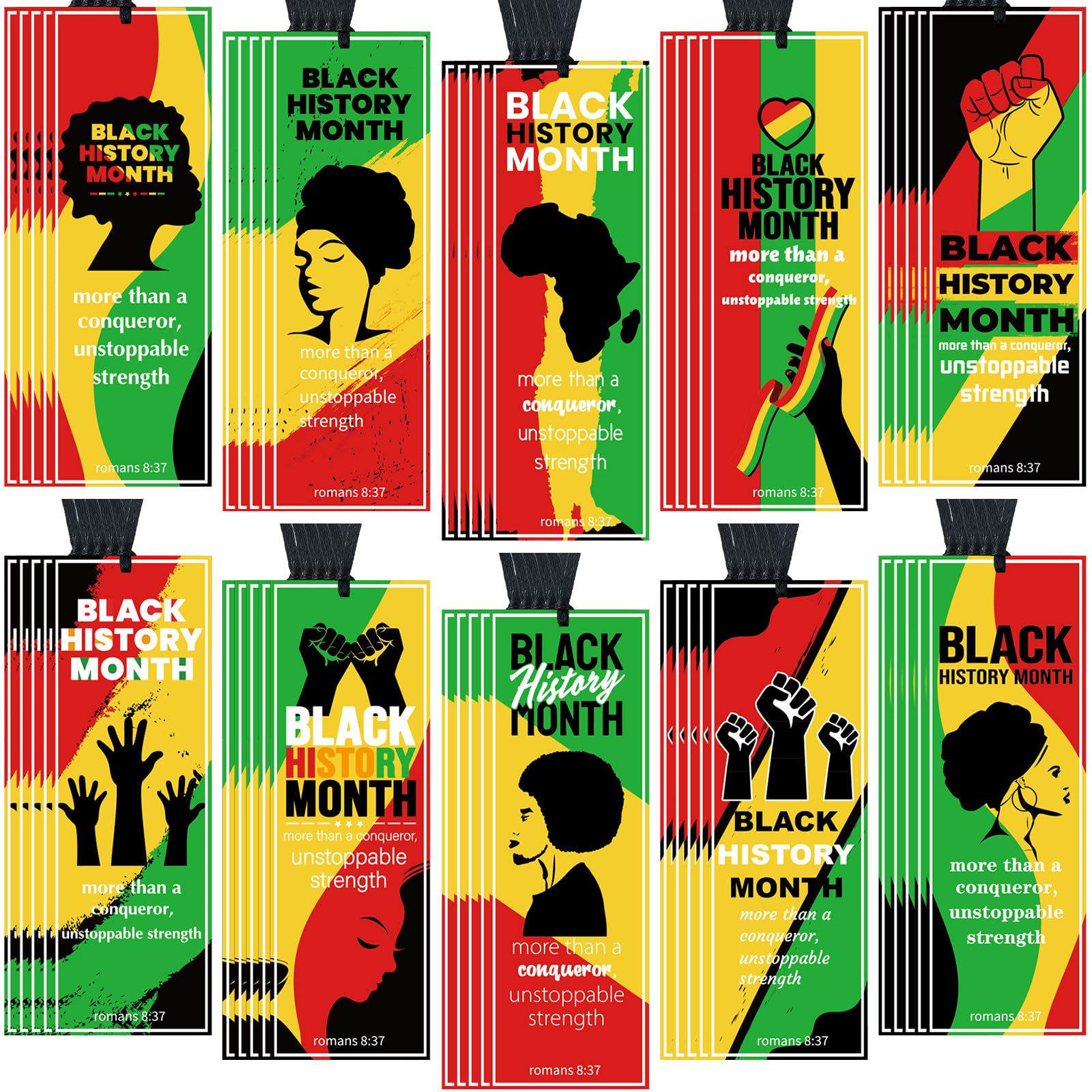 Sayglossy 500 Pcs Black History Month Bookmarks Gifts Bulk 6 x 2 ...