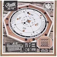 Rustik Crokinole De Luxe 2 Games in 1 Board, Multicolor, Board Games ...