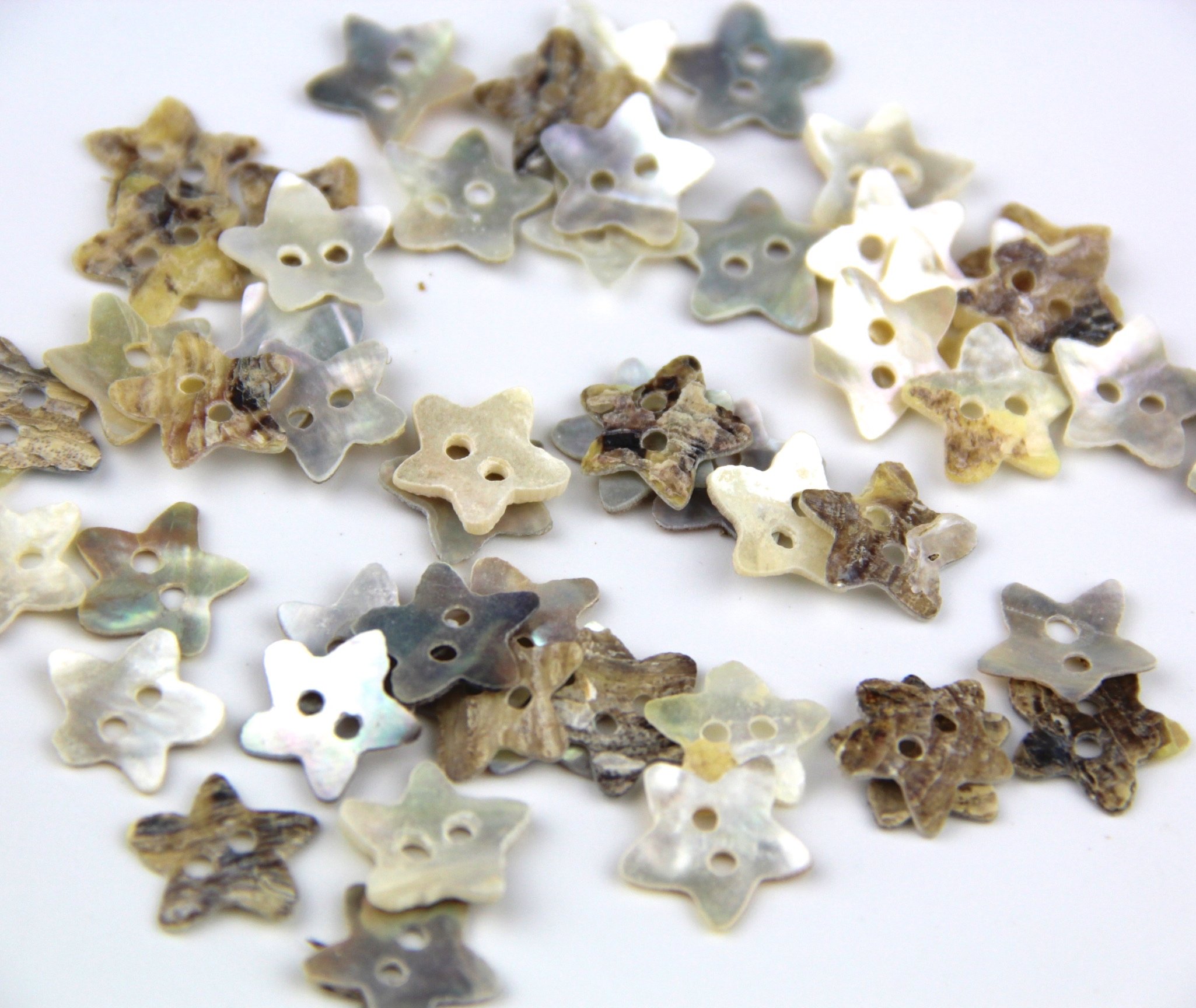 RayLineDo Pack of Star Shaped 2 Hole Scrapbooking Sewing Crafting ...