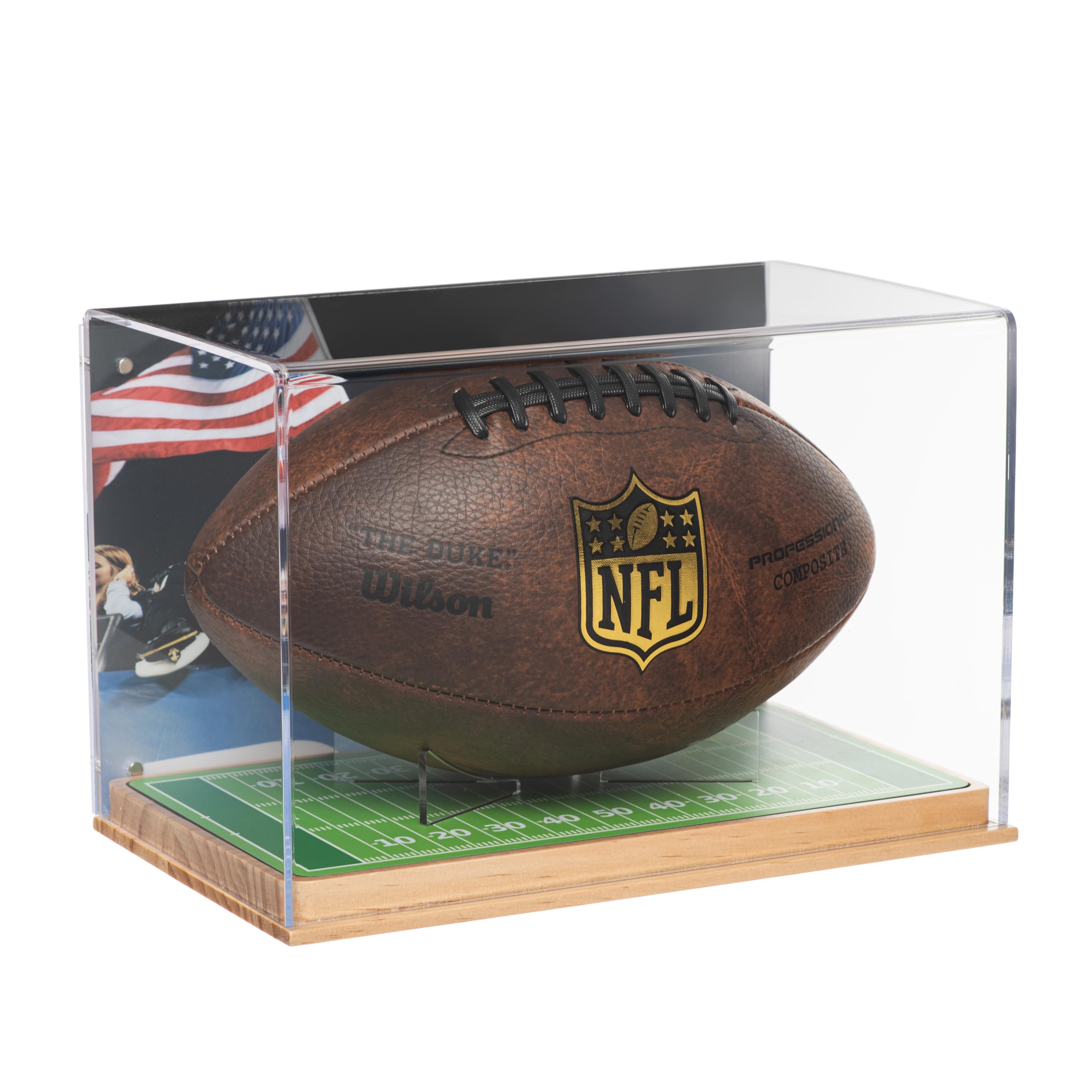 HYYPME Football Display Case, Acrylic Memorabilia Display Box Cases for ...