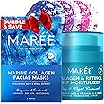 Amazon.com : MAREE Collagen Boost Bundle - Sheet Moisturizing Masks & Face Moisturizer Cream ...