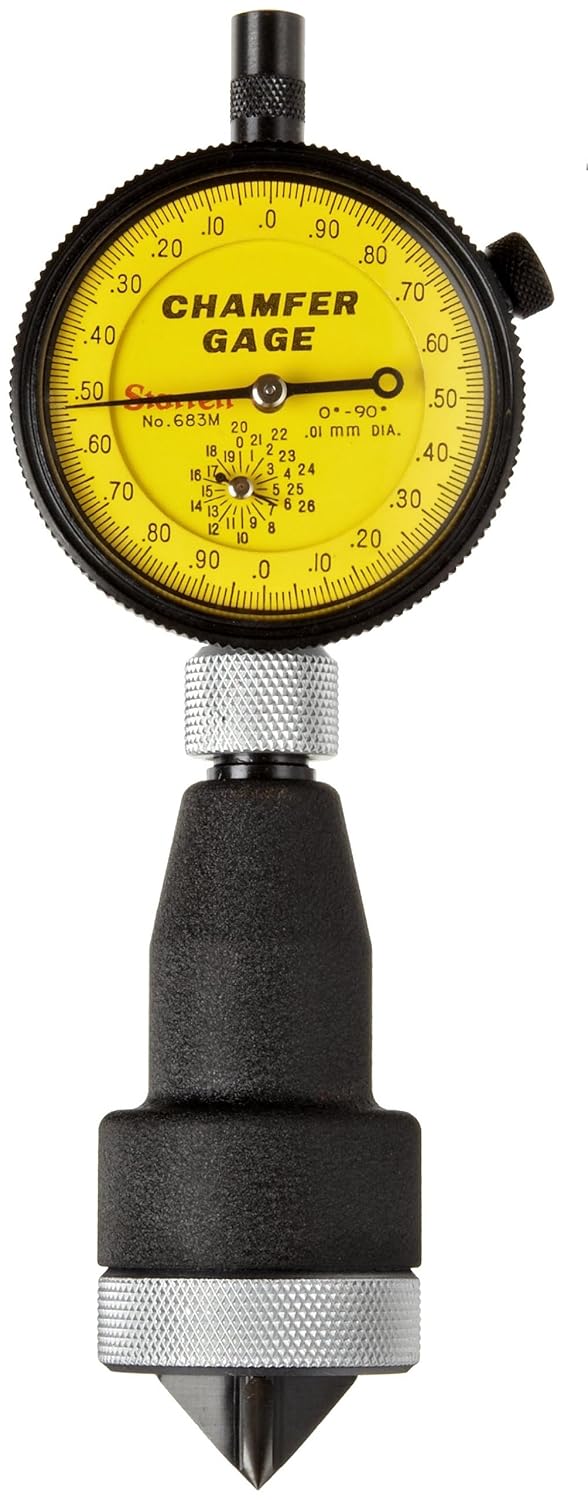 Starrett 683M-3Z Millimetre Reading Internal Chamfer Gauge With Yellow ...