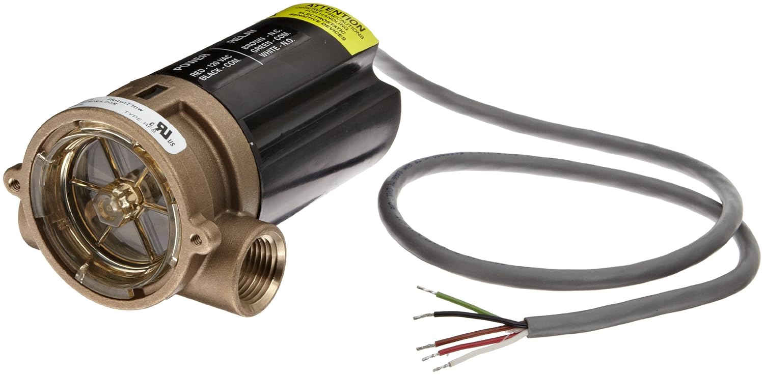 Gems Sensors RFS Series Brass Flow Sensor Switch 8.0-60.0 gpm Flow ...