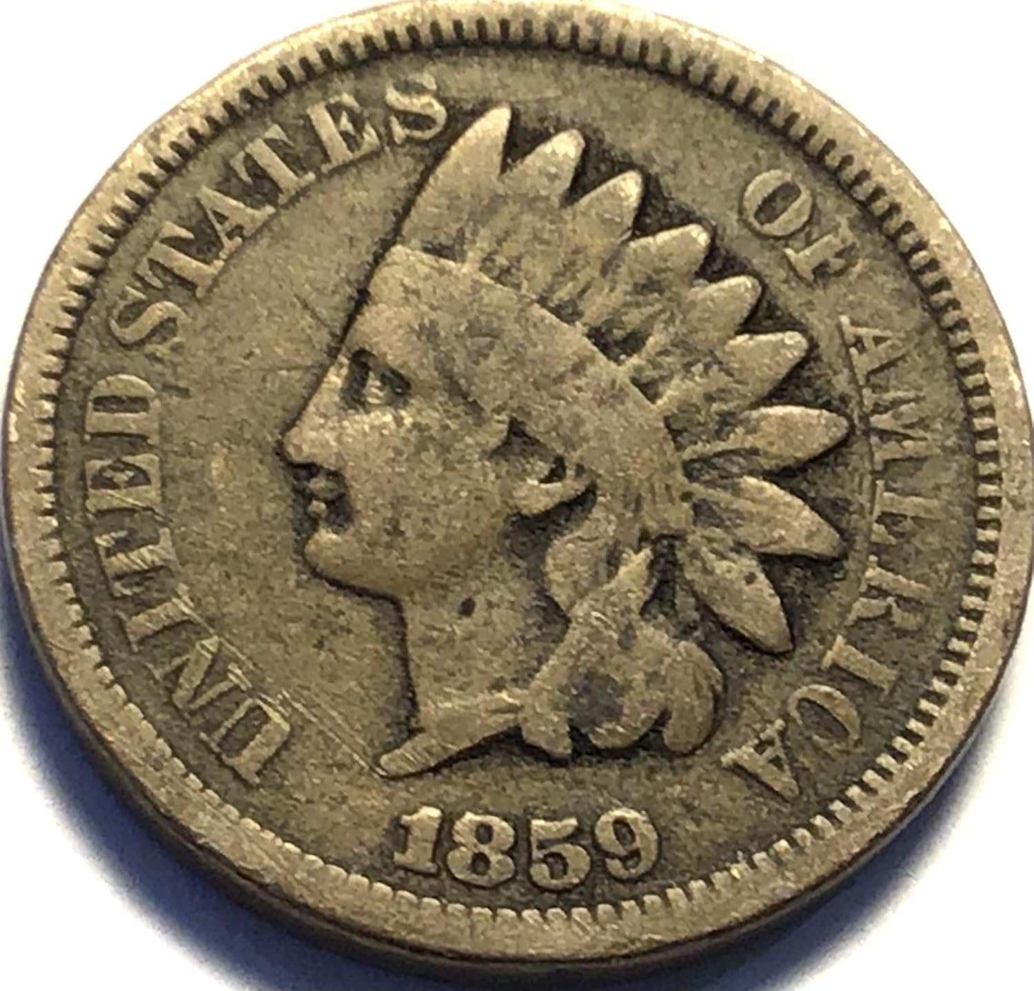 1859 Indian head Penny Good Detials at Amazon's Collectible Coins Store