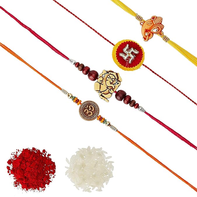 Hand Crafted Traditional Rakhi/Rakhi Set-Rapa Rakhi-536: Amazon.in ...