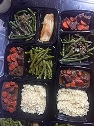 Amazon.com: [20 Pack] 32 Oz. 2 Compartment Meal Prep Containers Durable ...