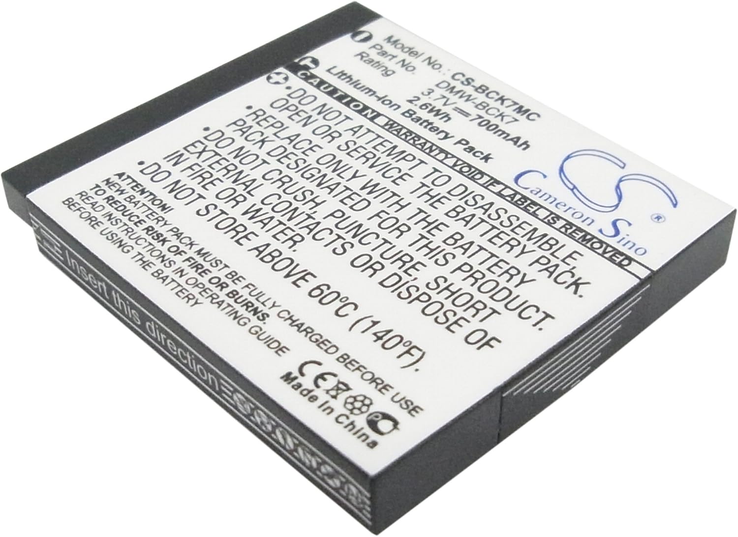 Battery for Panasonic Lumix DMC-FS35, 3.7V, 700mAh: Amazon.co.uk ...
