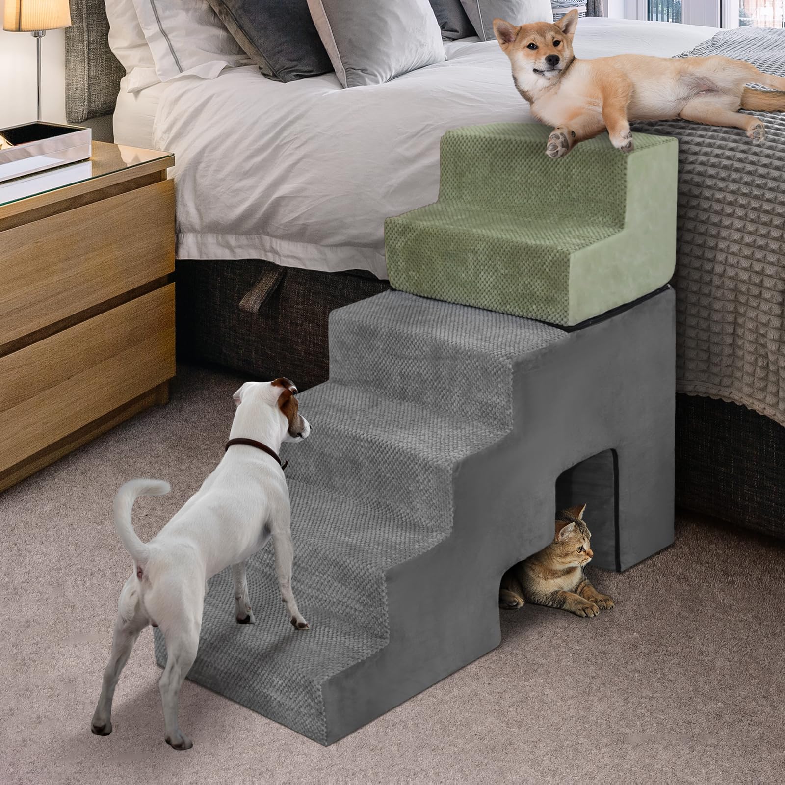Dog Stairs & Steps Ramps for High Beds 25-30 inches High Tall Small ...