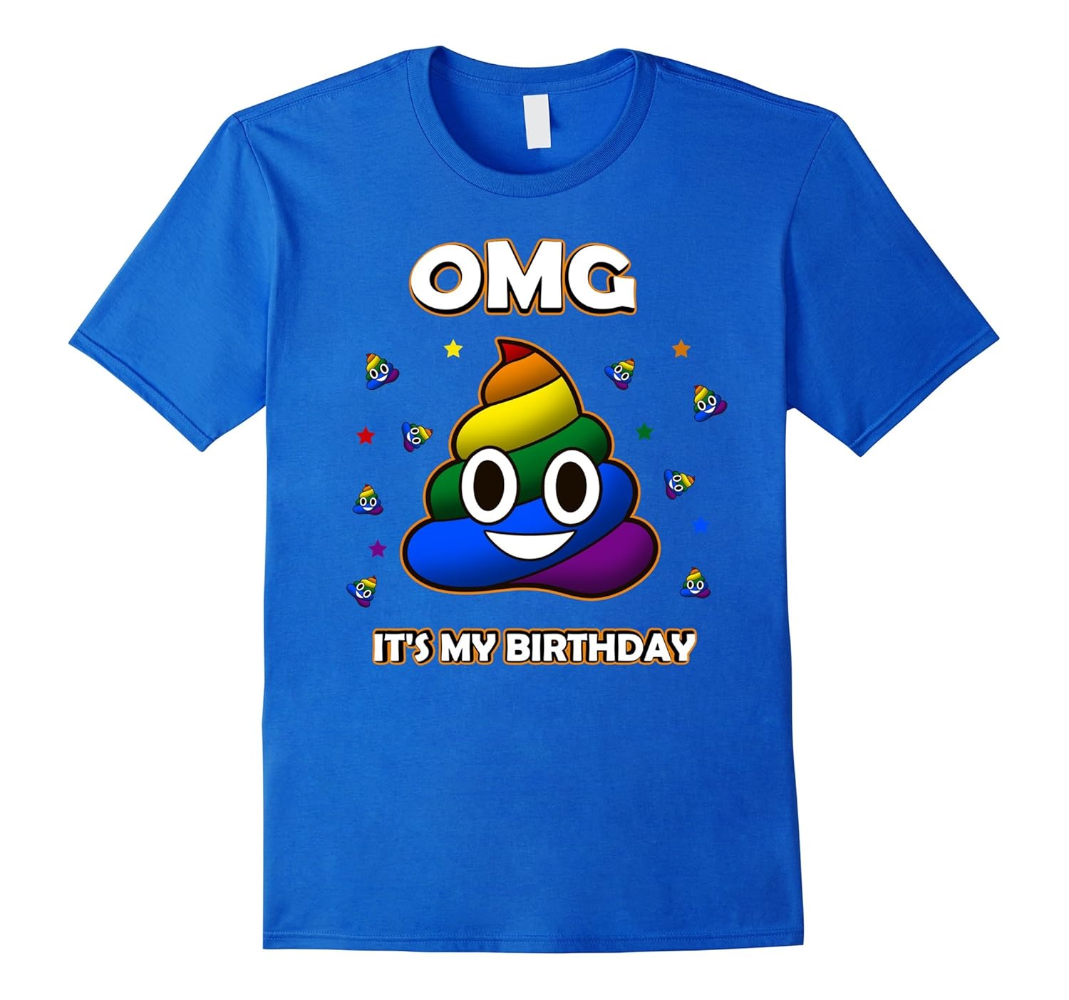 Funny OMG It Is My Birthday LGBT Pride Poop Emoji Shirt-CD – Canditee