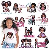 Amazon.com: Black Girl Iron on Transfers, 20 Pcs DTF Transfers Ready to ...