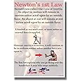 Amazon.com: Newton's 1st Law - NEW Classroom Physics Science Poster ...