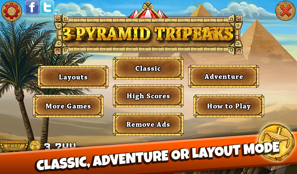 3 Pyramid Tripeaks Solitaire: Ancient Egypt Free:Amazon.co.uk:Appstore ...
