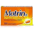 Amazon.com: Motrin IB, Ibuprofen 200mg Tablets for Fever, Muscle Aches ...