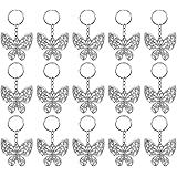 Amazon.com: PHAETON 15PCS Butterfly Keychain Butterfly Shape Key Chain ...