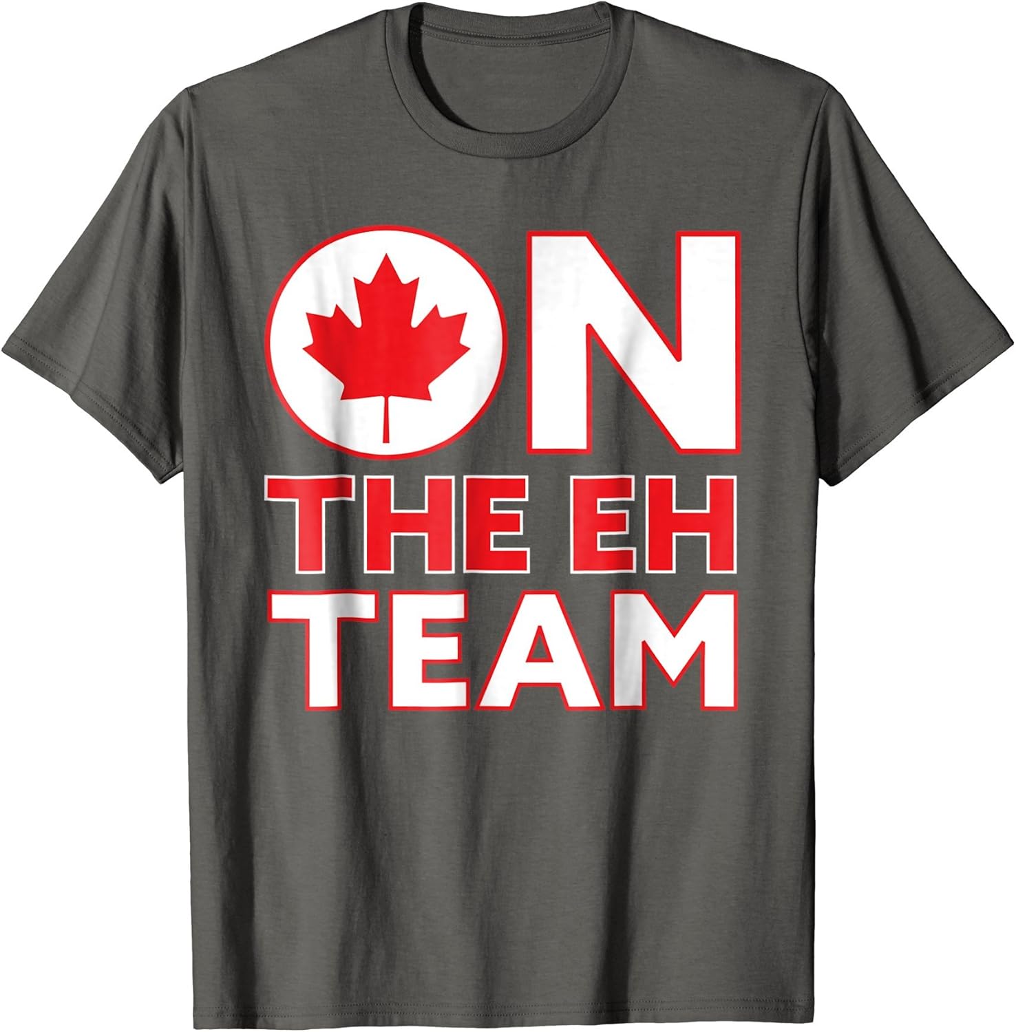 Amazon.com: Funny On the Eh Team Canada T-Shirt - Canadian Leaf Pride ...