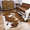 Amazon.com: Comeet Faux Cowhide Rug 5.2 x 6.2 Feet, Large Cow Rug ...
