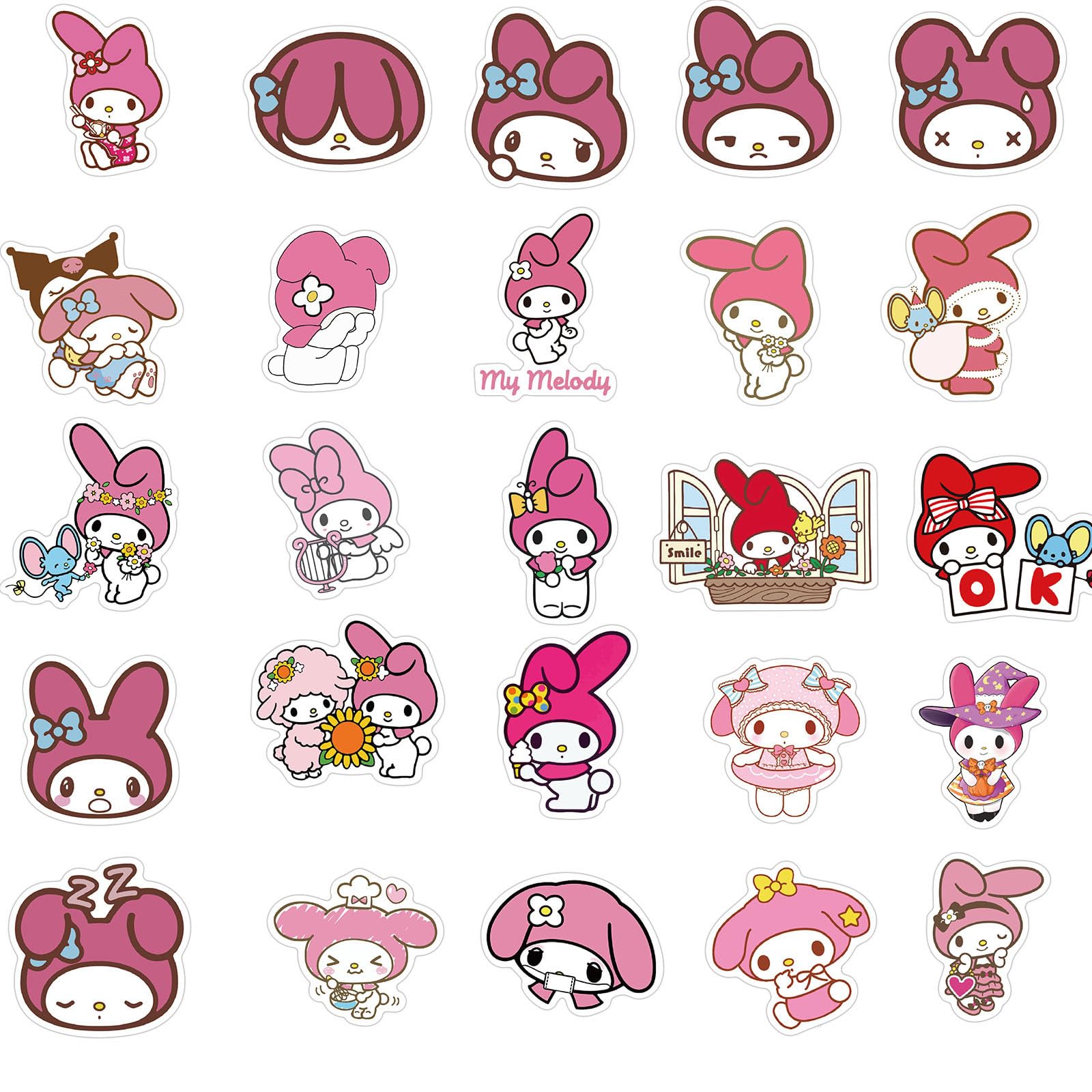 Mua 100Pcs My Melody and Kuromi Sticker for Kids,Cute Cartoon ...