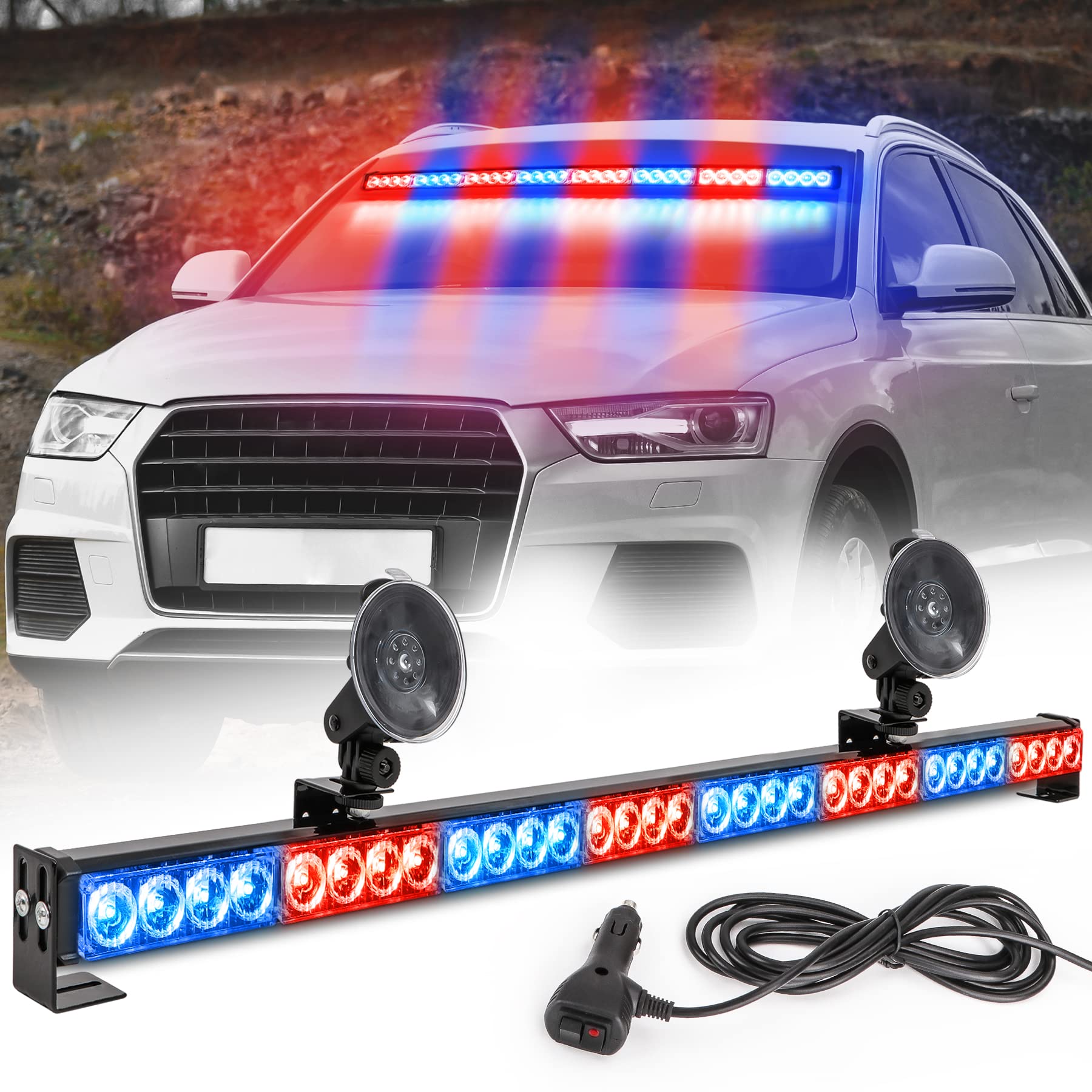 Mua Led Warning Lights 36 Inch Police Emergency Strobe Light Bar 13 ...