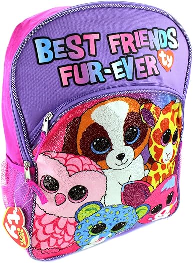 Ty Beanie Boo Backpack Girls Backpack Canvas 16 School Kids Backpacks ...