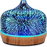 Amazon.com: Essential Oil Diffuser 3D Glass Aromatherapy Ultrasonic ...