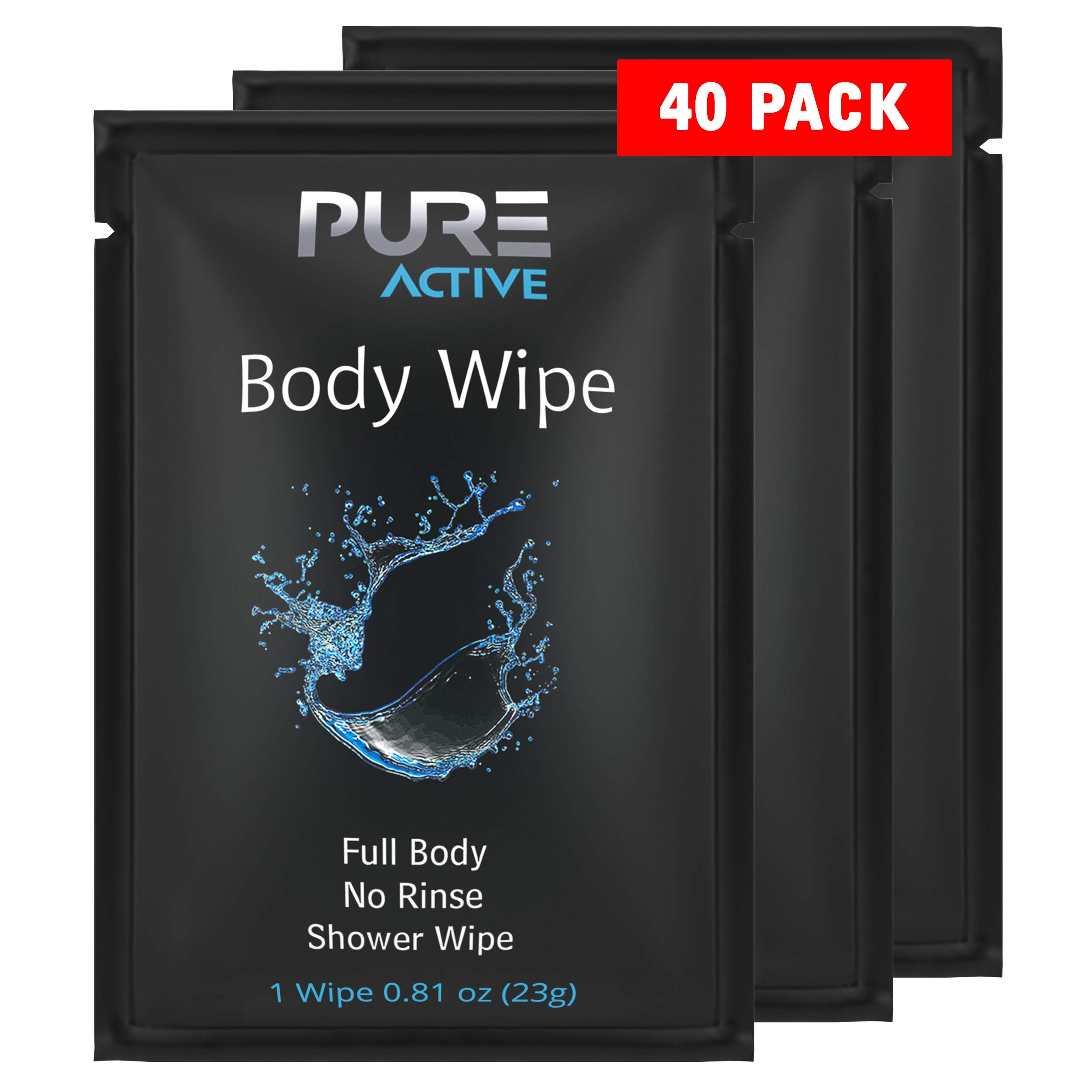 Shower Body Wipes 40 Individually Wrapped Personal Hygiene Body Wipes