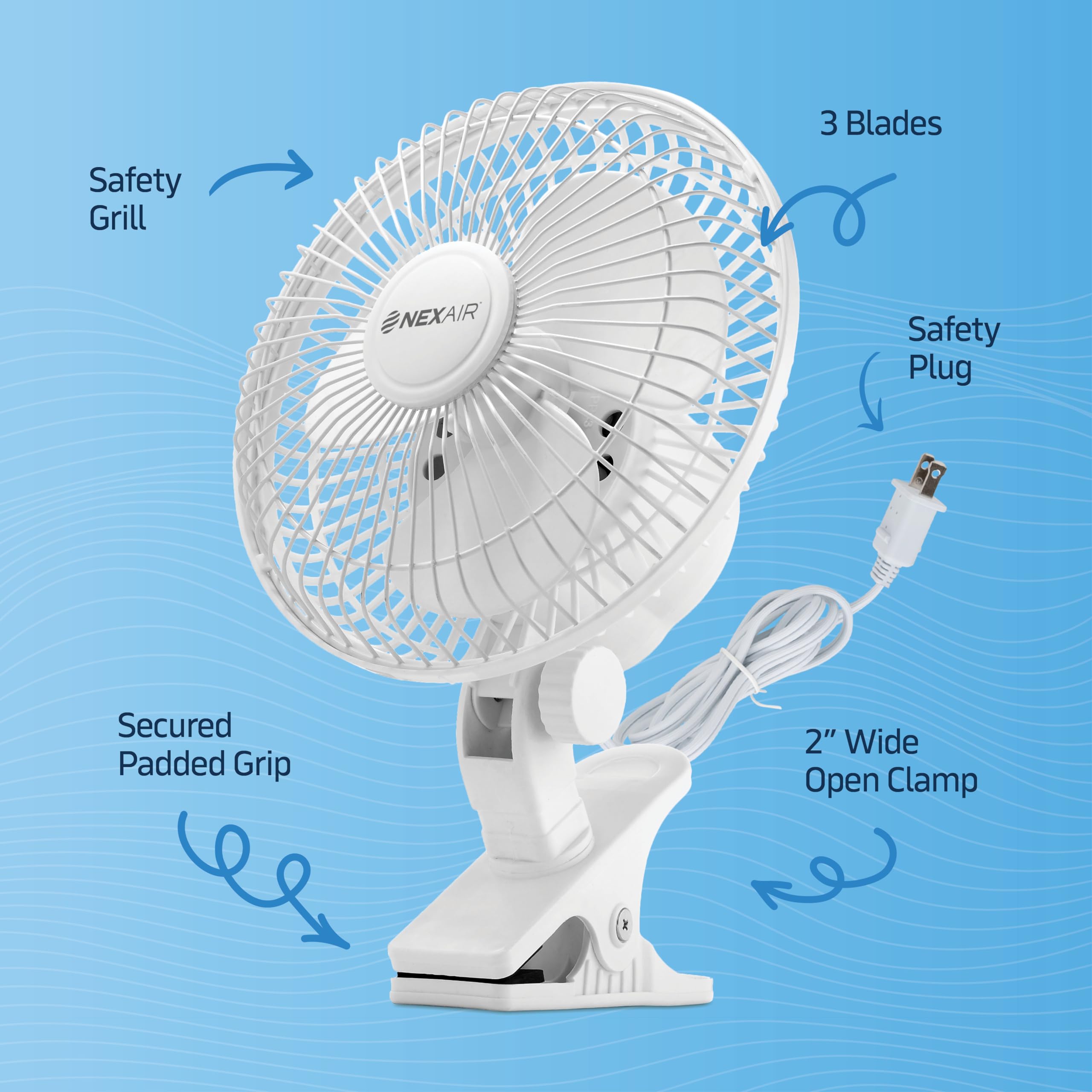 Mua 6-Inch Clip on Fan,360 Degree Rotation,Two Speed Portable Clip Fan ...