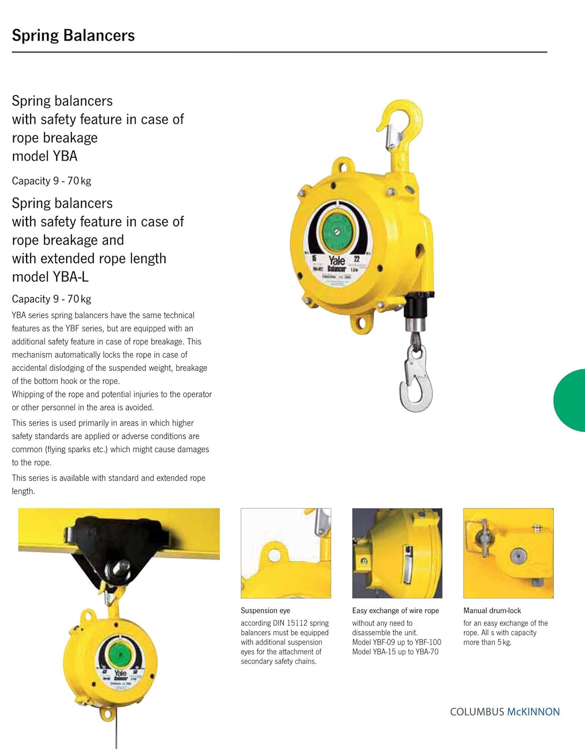 Yale YBA-70 Spring Balancer, Extended Length, 60 kg-70 kg – BigaMart