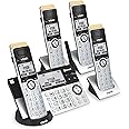 VTech IS8151-4 Answering System with 4 Handsets, Connect to Cell and ...