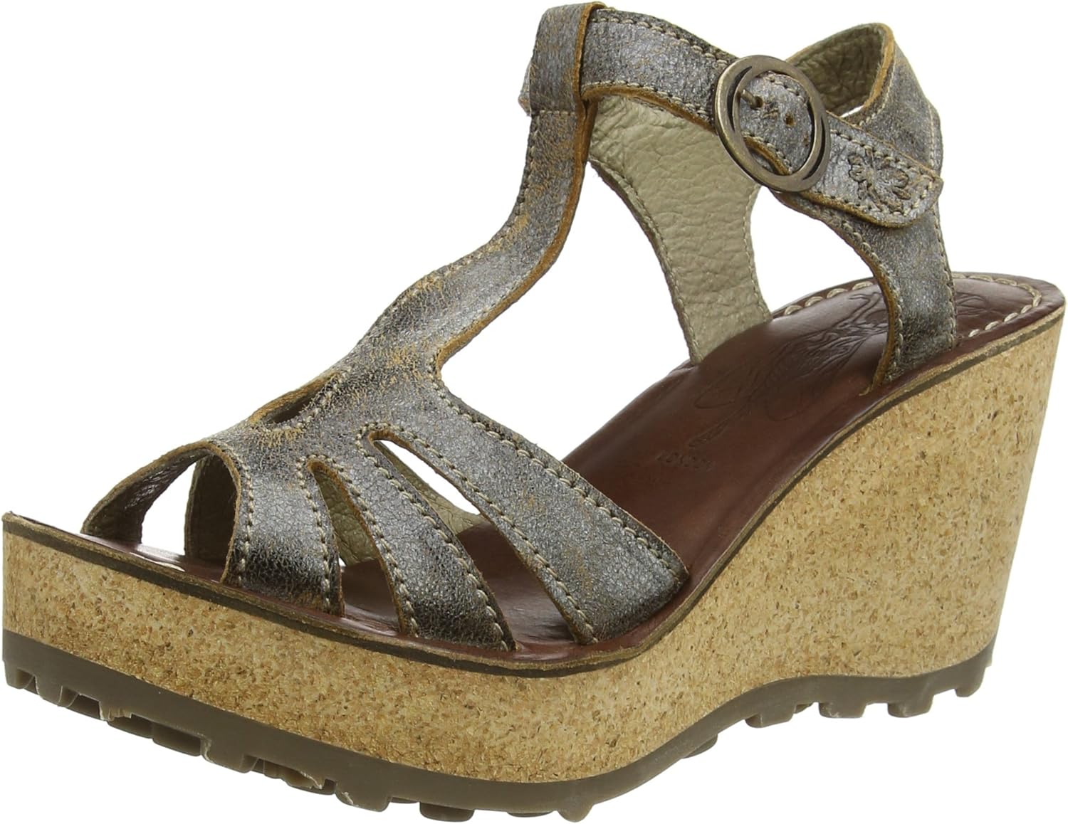 FLY London Damen Gold Plateau Sandalen: Amazon.de: Schuhe & Handtaschen