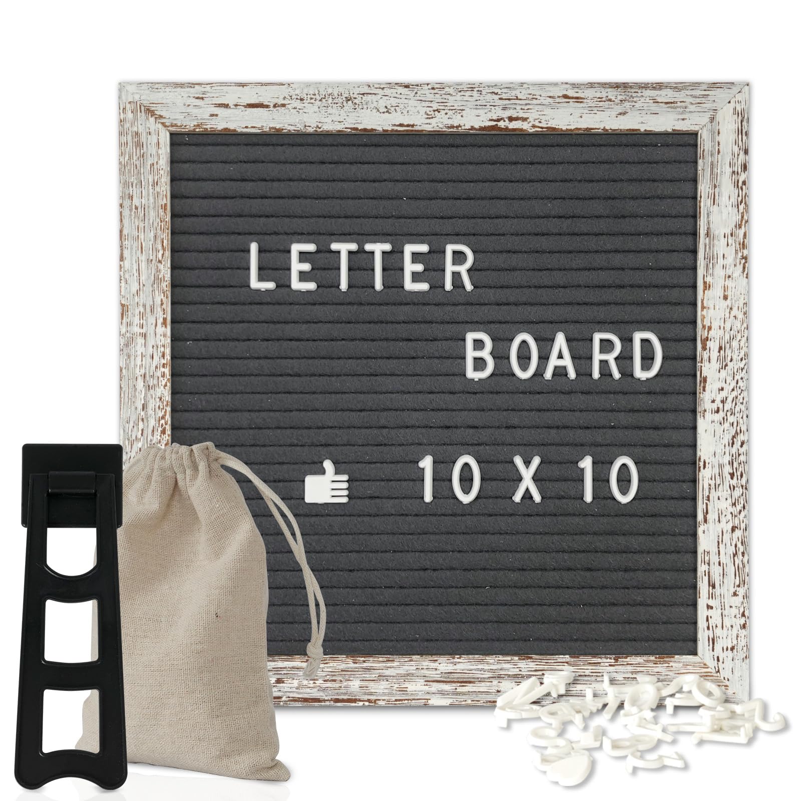 4 THOUGHT Letter Board Sign with 500 Letters 10" x 10" Felt Letter ...