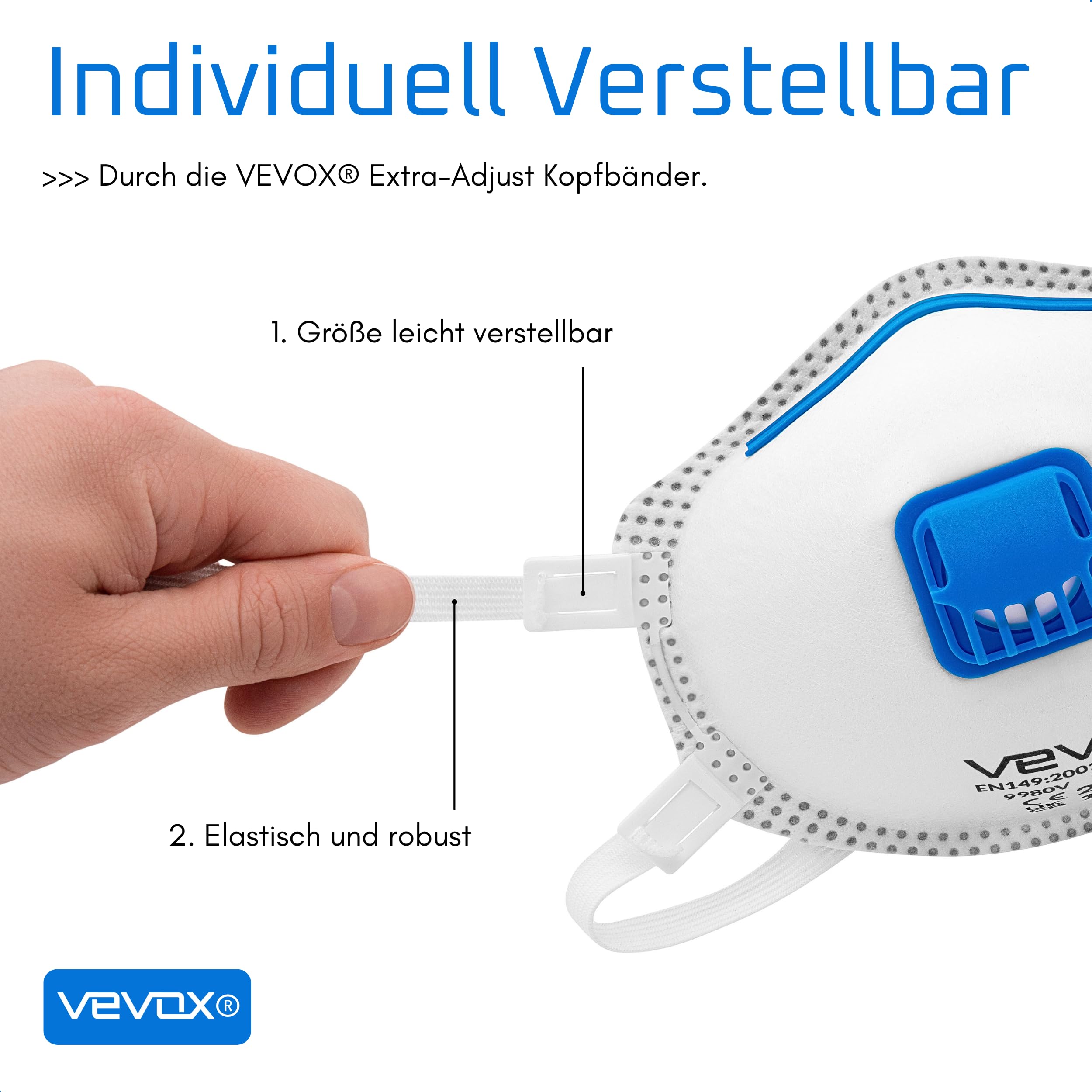 Mua VEVOXÂ® FFP3, FFP2 or FFP1 Respirator Masks - Set of 5, 10 and 20 ...