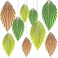 Amazon.com: 9Pcs Paper Fans Party Decorations Hanging Paper Leaves for ...