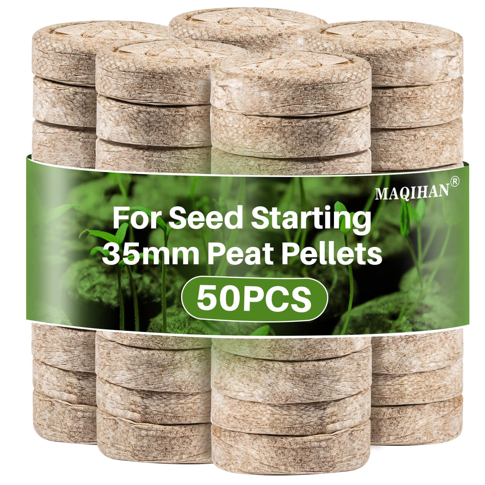 Mua MAQIHAN 50PCS Peat Pellets for Seedlings - 35MM Seed Starter ...