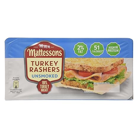 Mattessons Unsmoked Turkey Rashers, 200g: Amazon.co.uk: Grocery